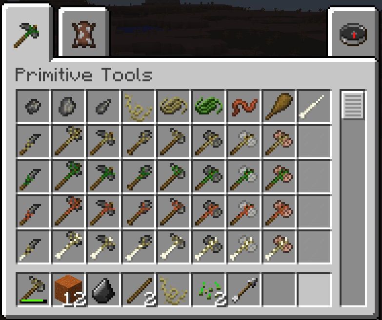 Мод Primitive Tools